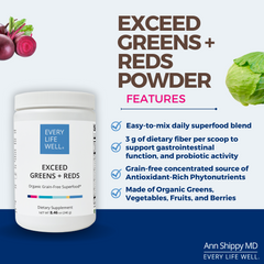 Exceed Greens + Reds Organic Grain-Free Superfood Powder